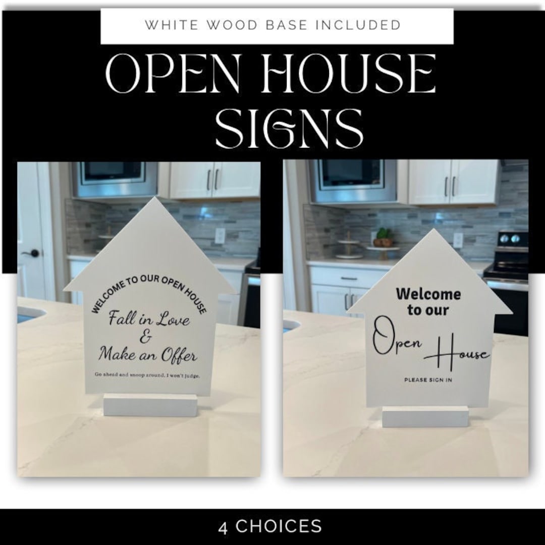 Open House Sign Welcome Sign for Realtors Welcome to Open House Sign ...