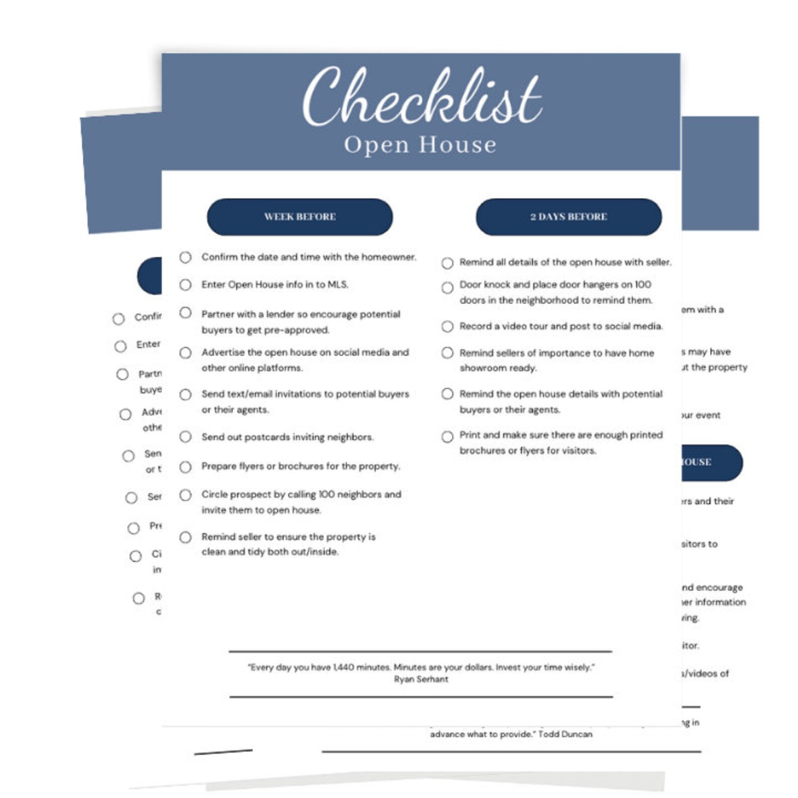 Real Estate Open House Checklist for Real Estate Agents Open House ...