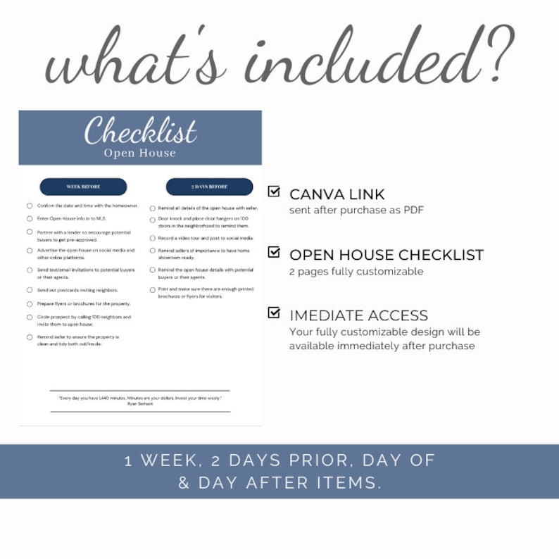 Real Estate Open House Checklist for Real Estate Agents Open House ...