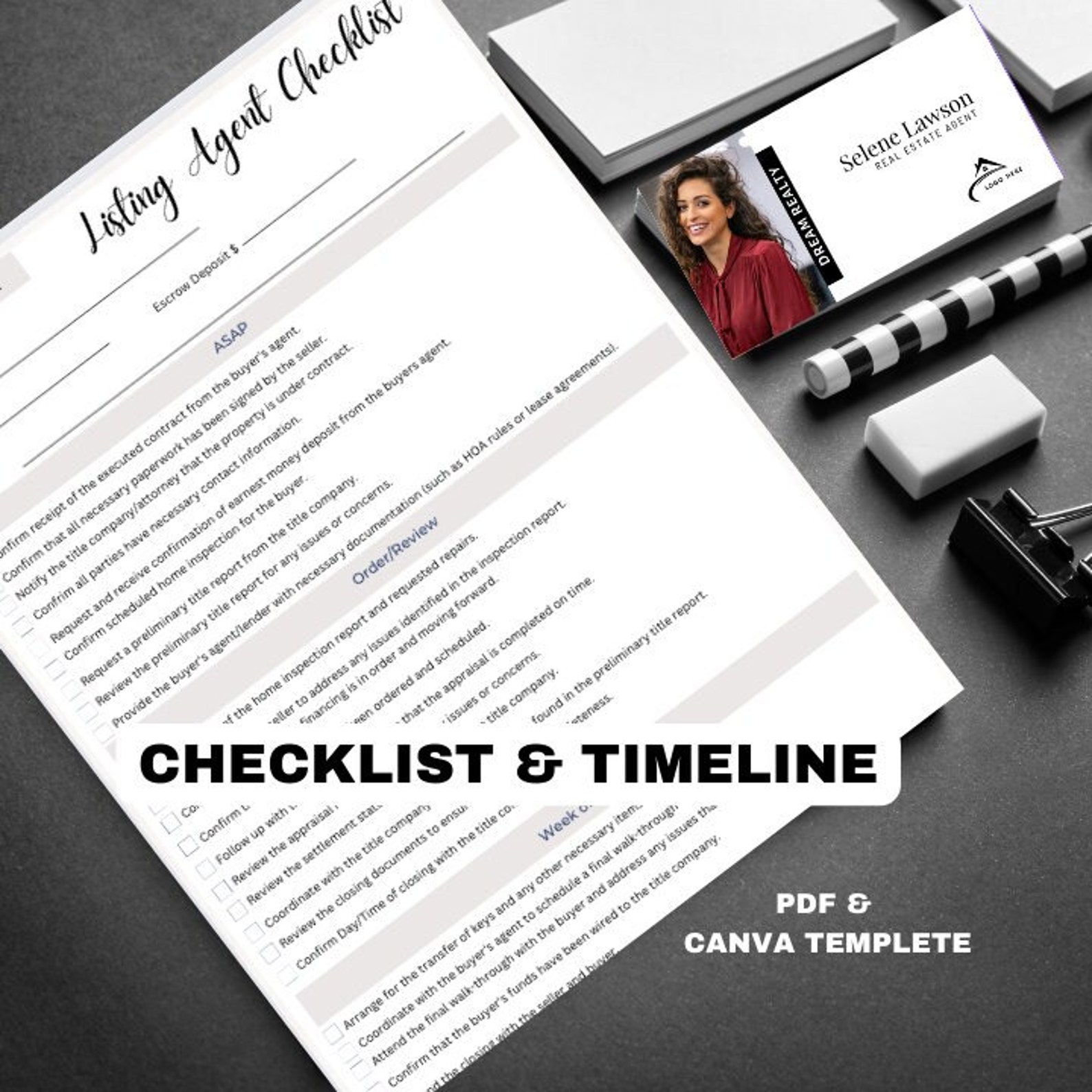 Listing Agent Checklist Under Contract Checklist Real Estate Checklist ...