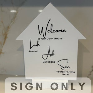 Open House Sign Welcome Sign for Realtors Welcome to Open House Sign ...