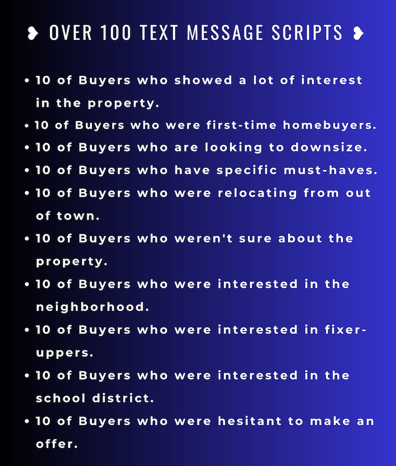 Open House Follow-up Text Message Scripts for Open House Scripts for ...