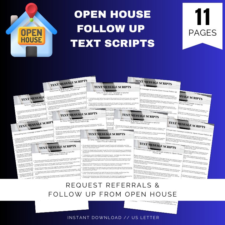Open House Follow-up Text Message Scripts for Open House Scripts for ...