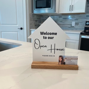 Welcome to Your New Home Display for Business Cards Open House Realtor ...