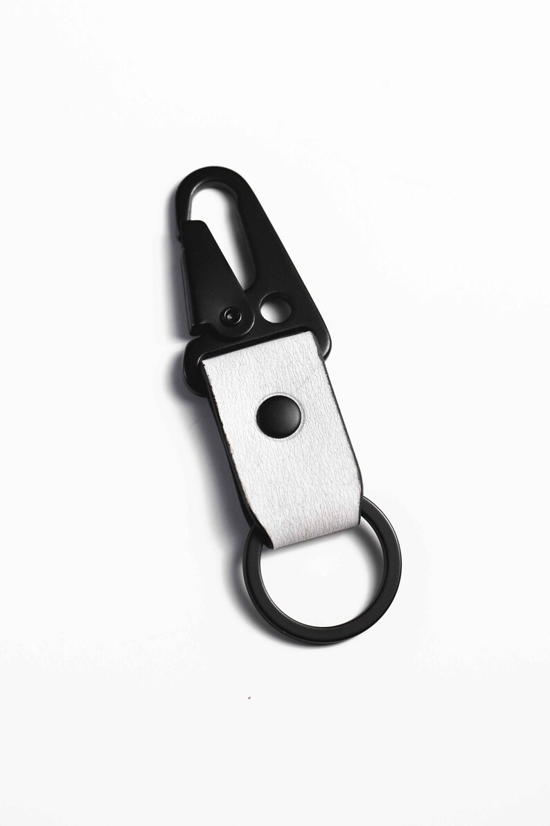 Ghost Leather Keychain With Lever Snap key Fob Keychain - Etsy