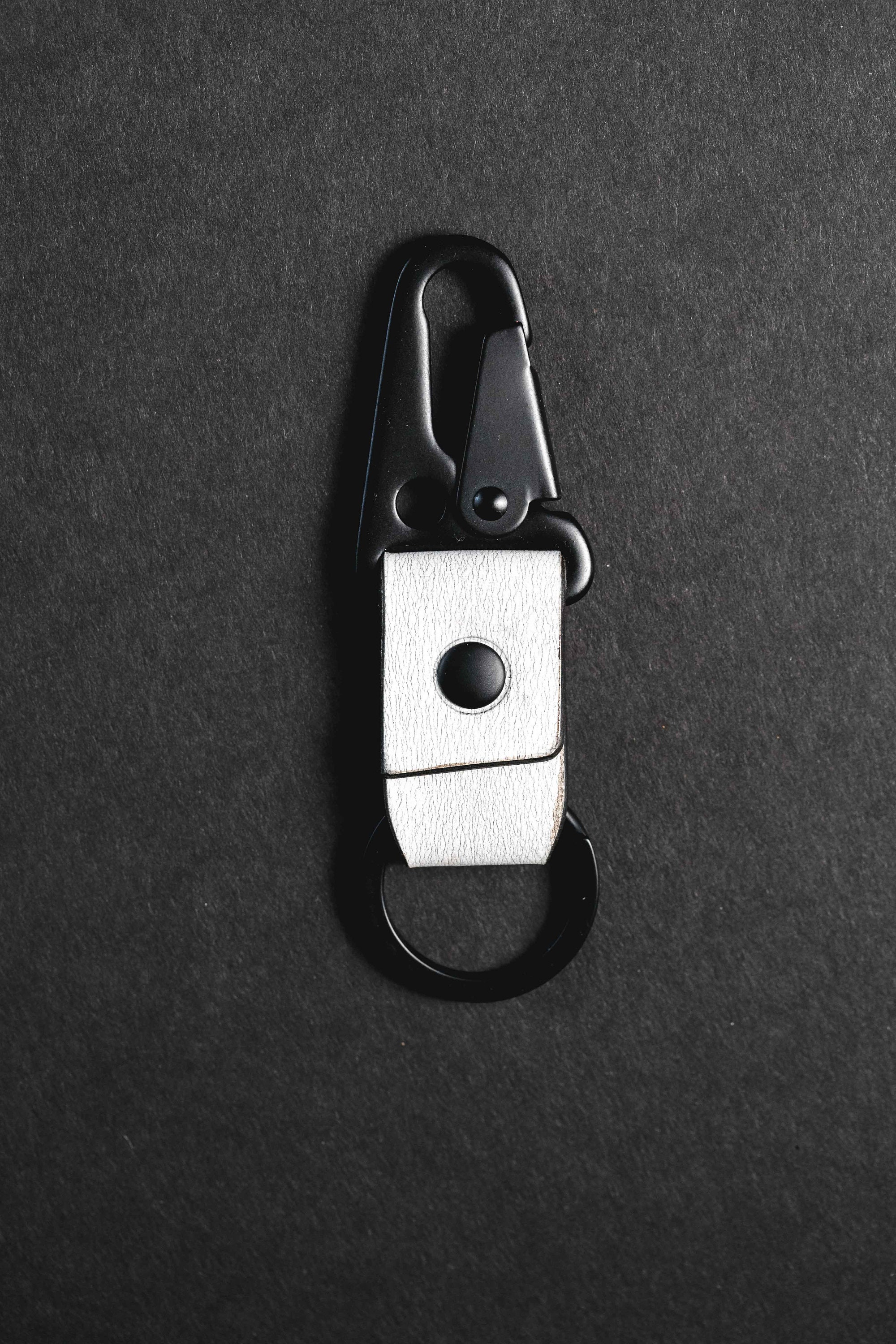 Ghost Leather Keychain With Lever Snap key Fob Keychain - Etsy