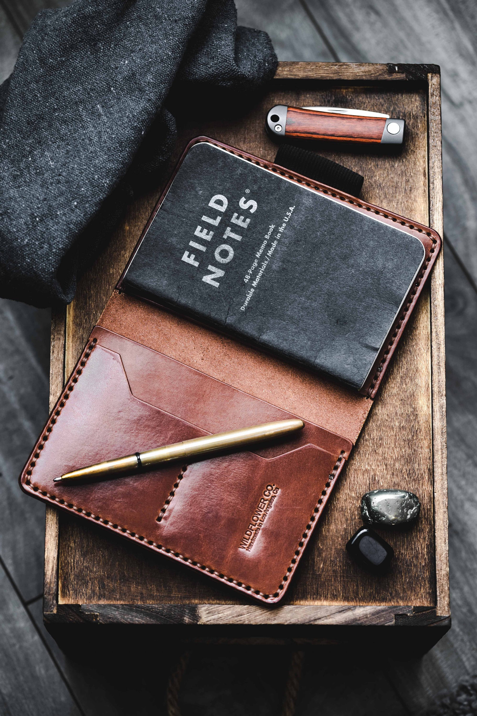 The Half Dome Field Notes Cover EDC Leather Wallet Field | Etsy