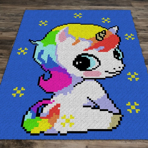 Crochet C2C Blanket Pattern Bookcase Lapghan PDF Instant - Etsy