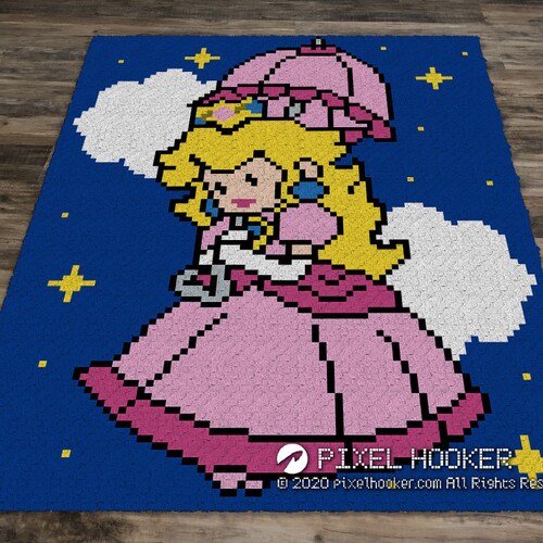 PRINCESS PEACH Cross Stitch Pattern PDF Cute Embroidery | Etsy