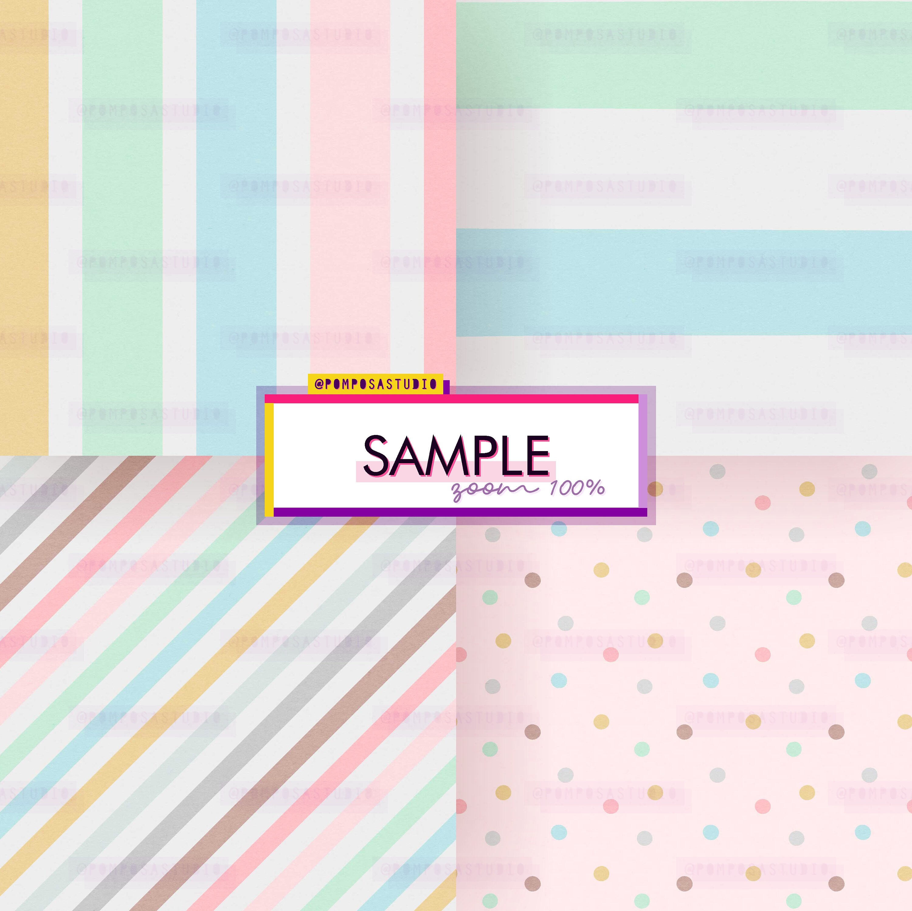 Candy Colors Digital Paper, Seamless Pastel Colors Background, Cute ...