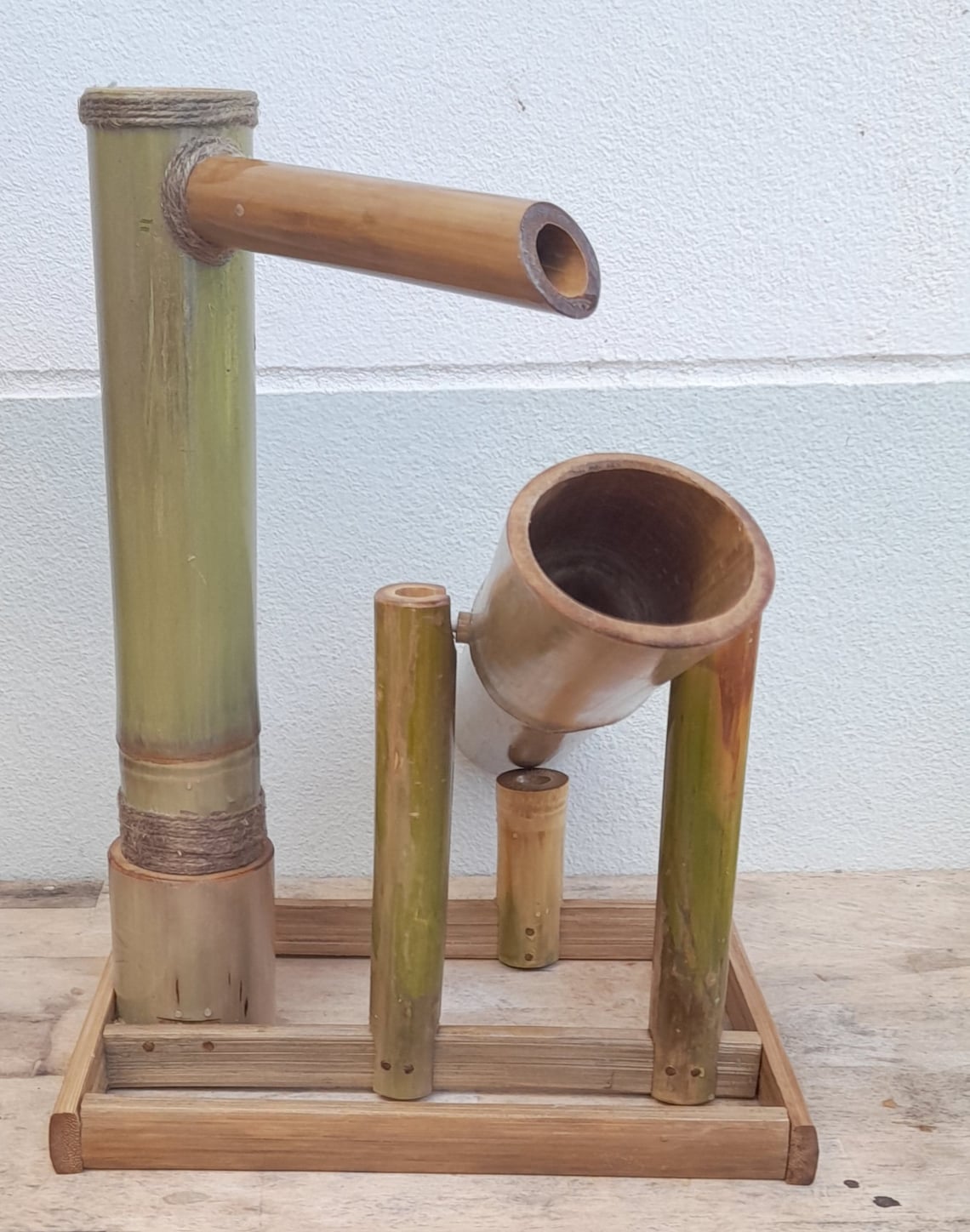 Solar Bamboo Shishi Odoshi Fountain - Japanese Garden Decor - Etsy