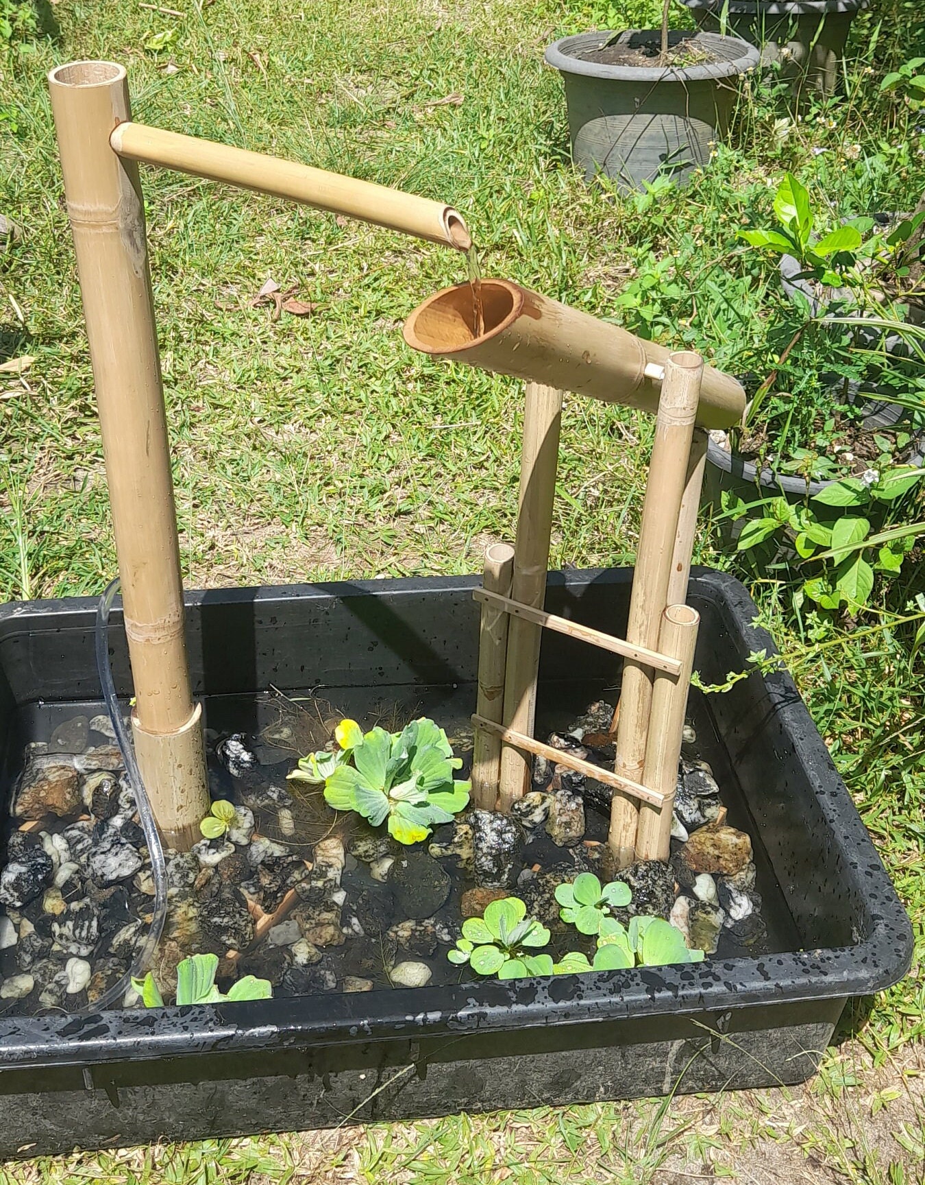 Bamboo Odoshi Fountain - Japanese Style Outdoor Water Feature (pump ...