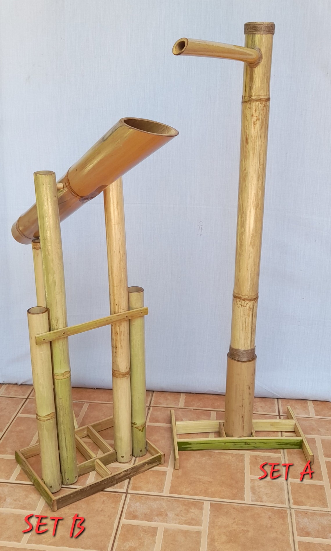 Bamboo Odoshi Fountain - Japanese Style Outdoor Water Feature (pump ...