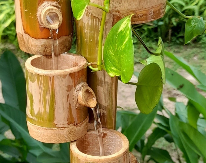 Bamboo Fountain Kit Shishi Odoshi or Deer Scare Bamboo Fountain Perfect ...