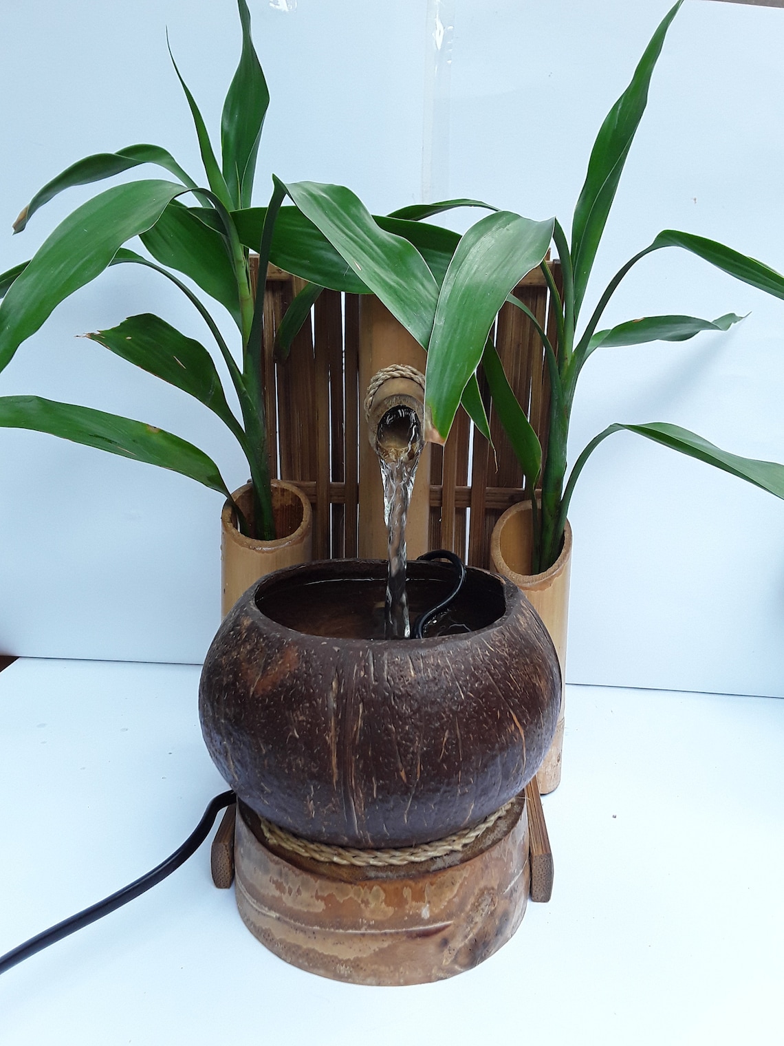 Table Top Water Fountain Back Wall Stylemini Fountainindoor | Etsy