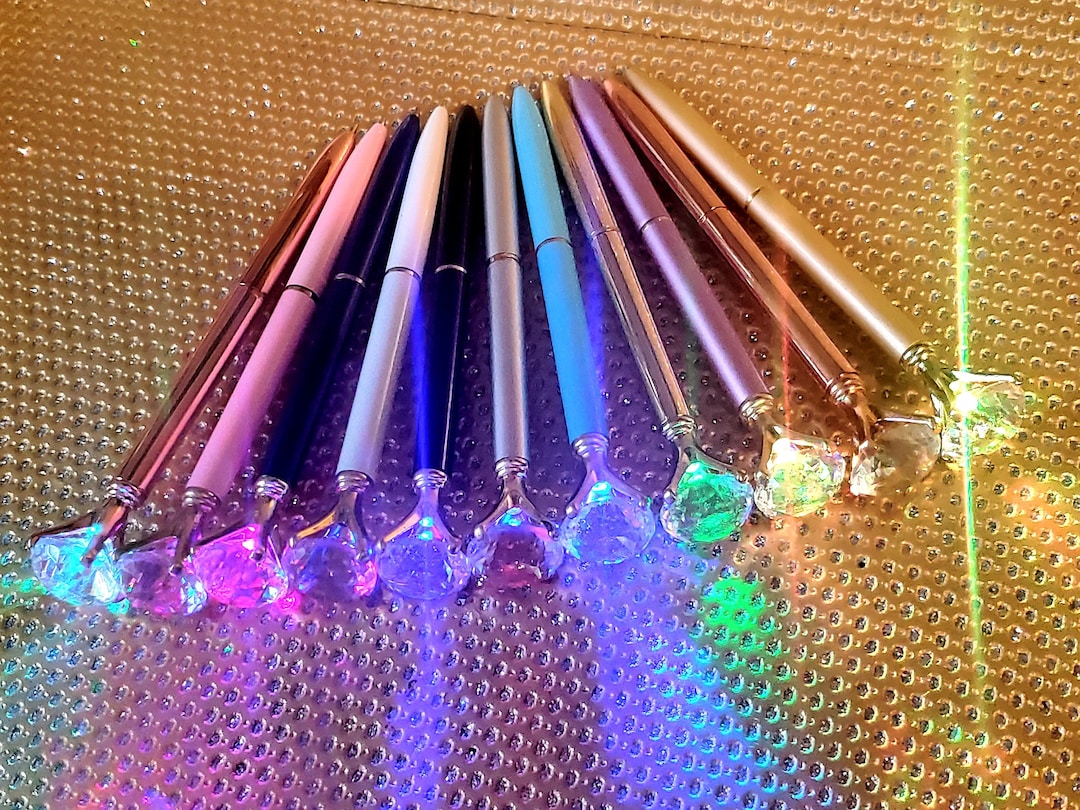 LED Diamond Top Twist Ballpoint Pen - Etsy