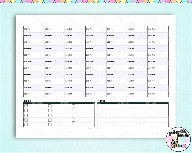 Weekly Planner Schedule 30 Minute Increments Barber | Etsy