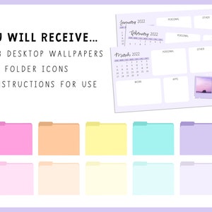 Purple Desktop Wallpaper Organizers | 2022 Monthly Calendar Desktop ...