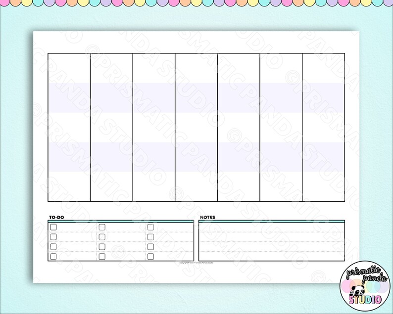 Weekly Planner Schedule | Block Schedule Agenda | Sunday Start Planner ...