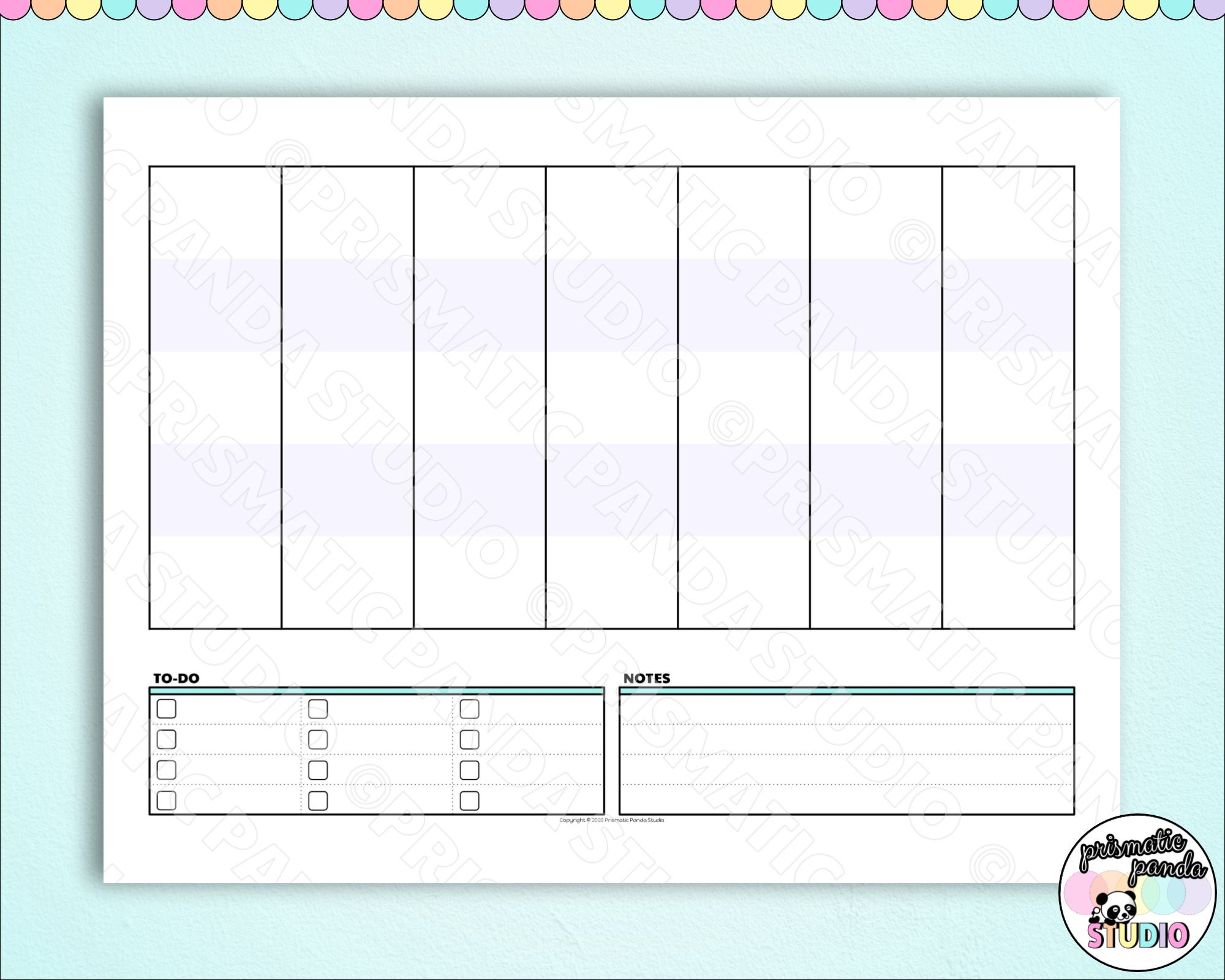 Weekly Planner Schedule Block Schedule Agenda Sunday Start - Etsy