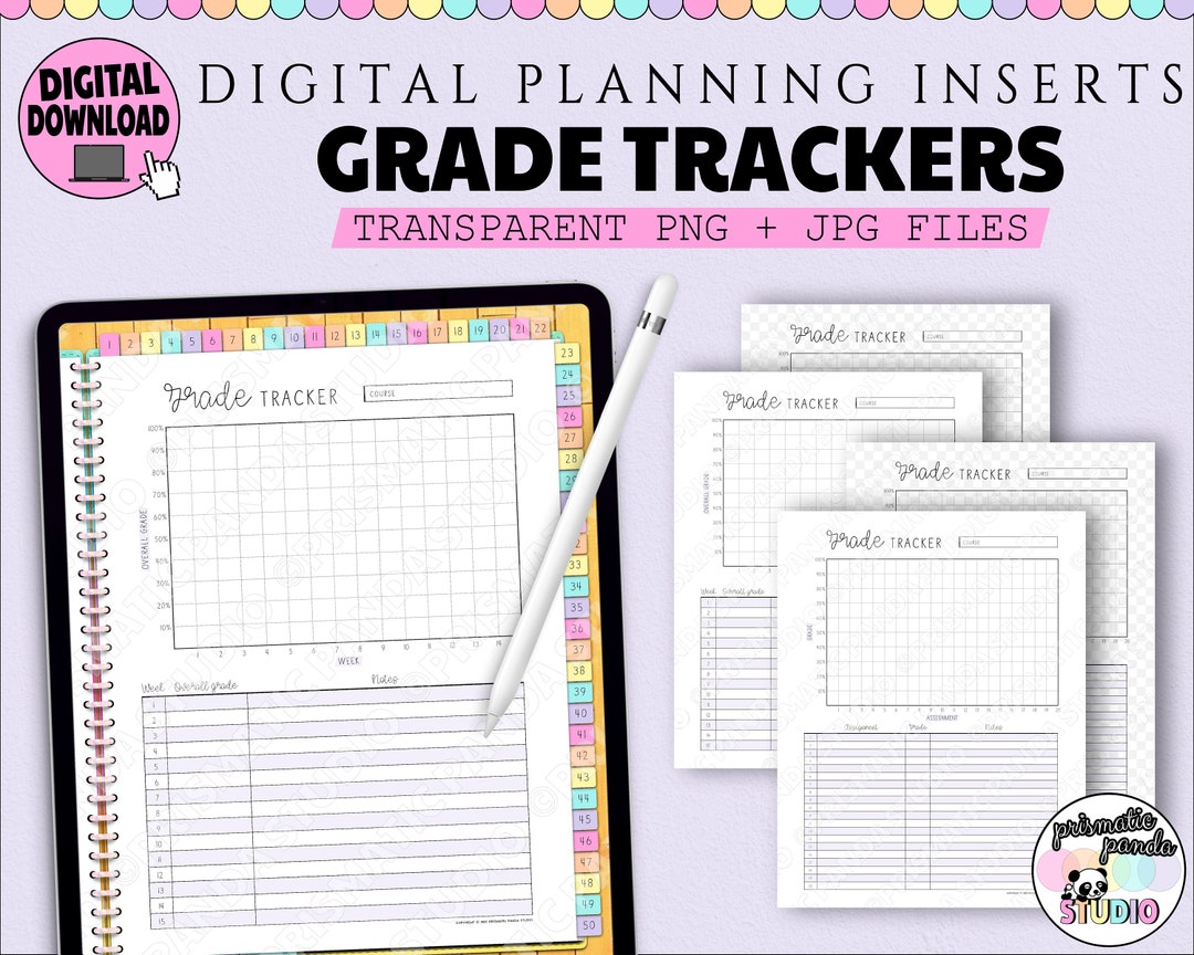 Grade Tracker Digital Insert | Digital Student Planner | College ...