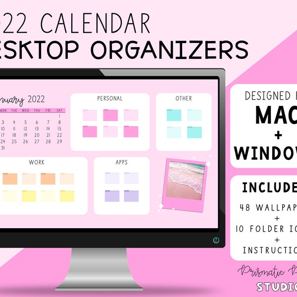 Desktop Organizer Wallpaper - Etsy