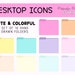 Colorful Desktop Icons | Cute Desktop Folders | Pastel Icon Pack for ...