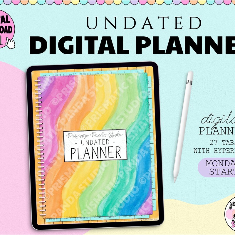 Undated Digital Planner - Etsy