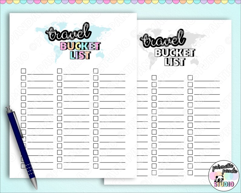 Travel Bucket List Printable | Places to Visit | Vacation Planner ...