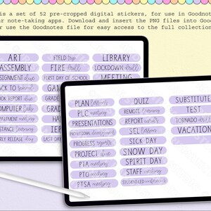 Digital Stickers for Teachers | Goodnotes Sticker Set | Back to School ...