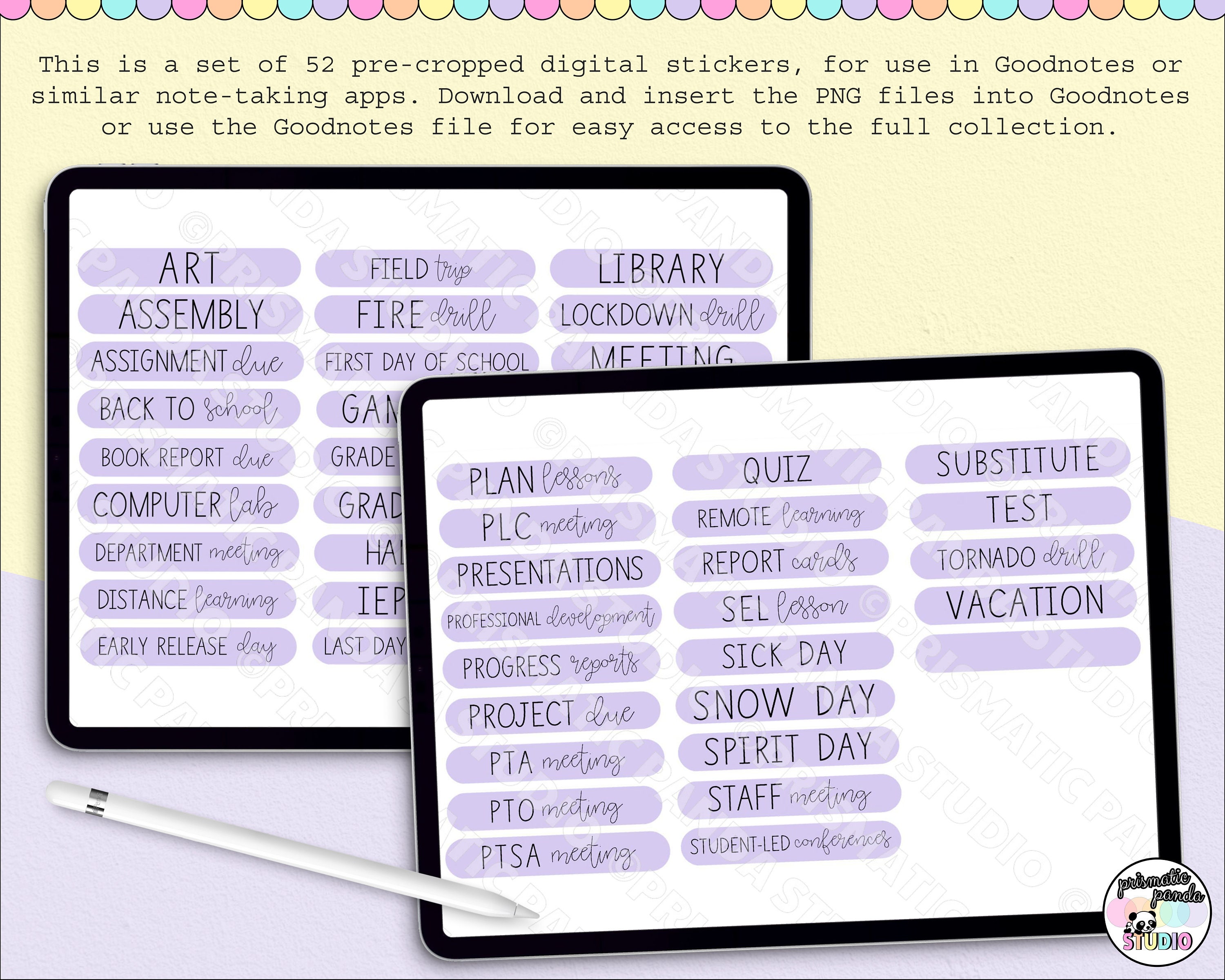 Digital Stickers for Teachers | Goodnotes Sticker Set | Back to School ...