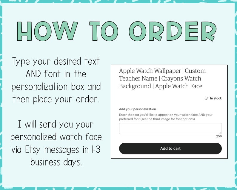 Apple Watch Wallpaper | Custom Teacher Name | Crayons Watch Background ...