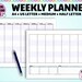 Weekly Planner Schedule Block Schedule Agenda Sunday Start - Etsy