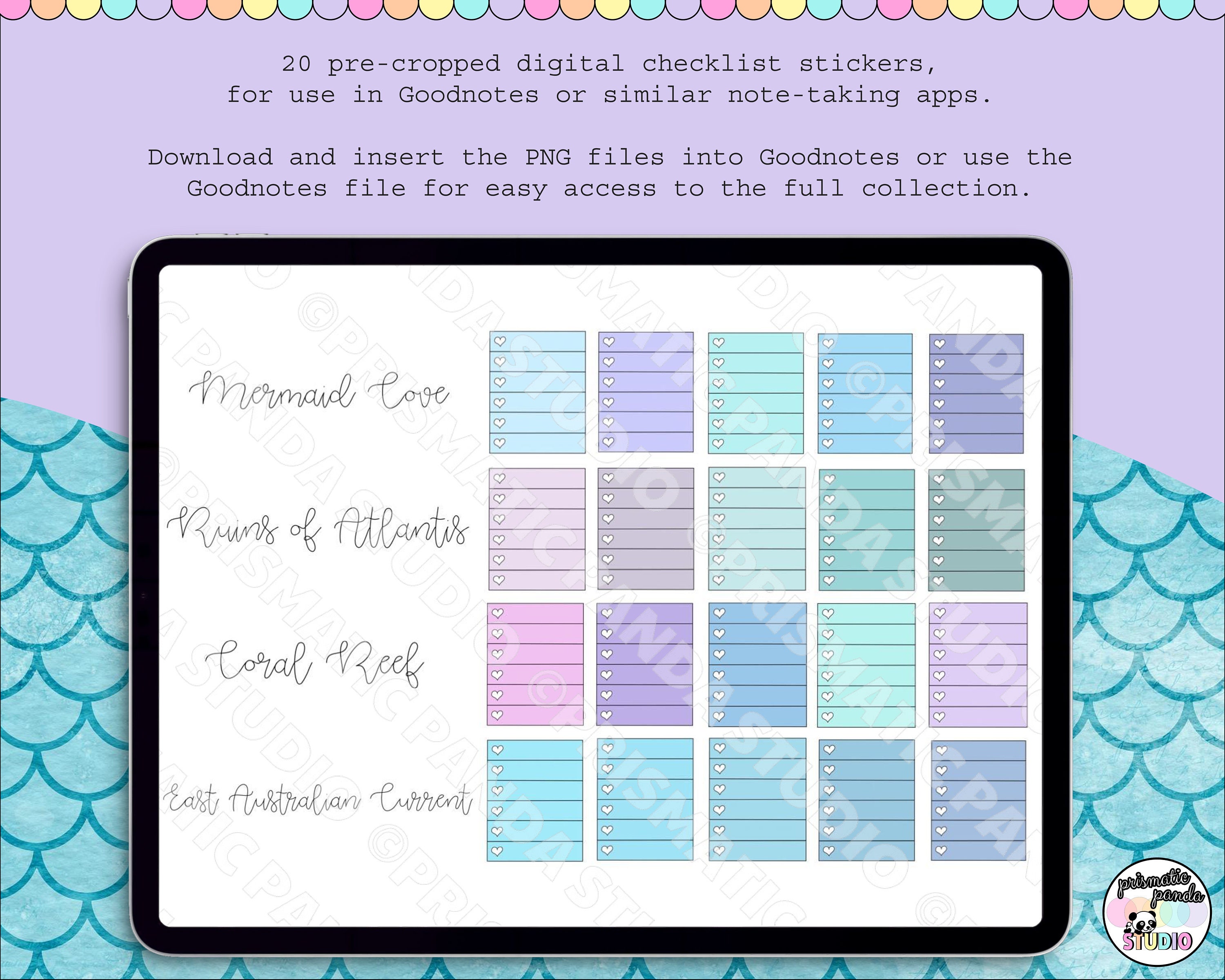 Mystical Mermaid Digital Checklists Digital To-Do Lists - Etsy España