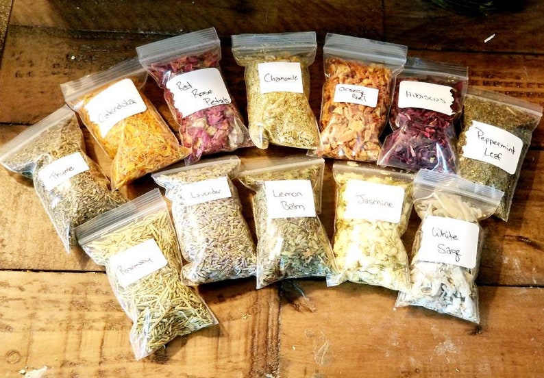 Sampler Of 12 Dried Herbs And Flowers For Soap And Candle Etsy