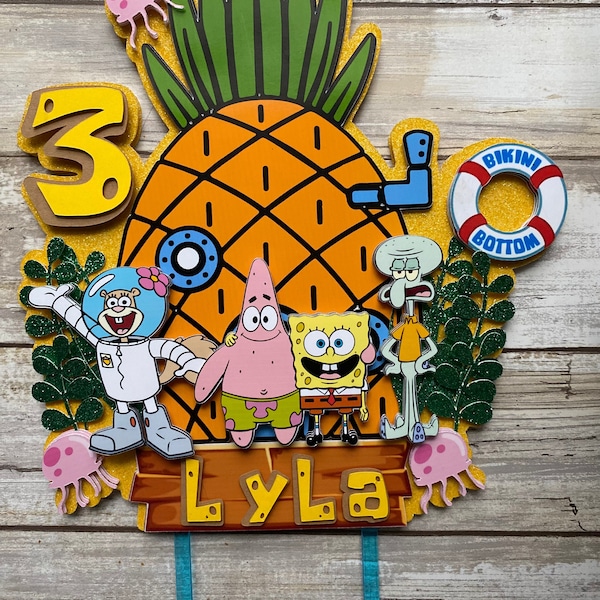 Spongebob Cake Topper - Etsy