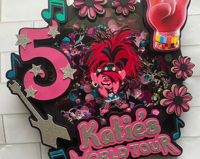 World Tour Cake Topper/ Poppy Cake Topper - Etsy