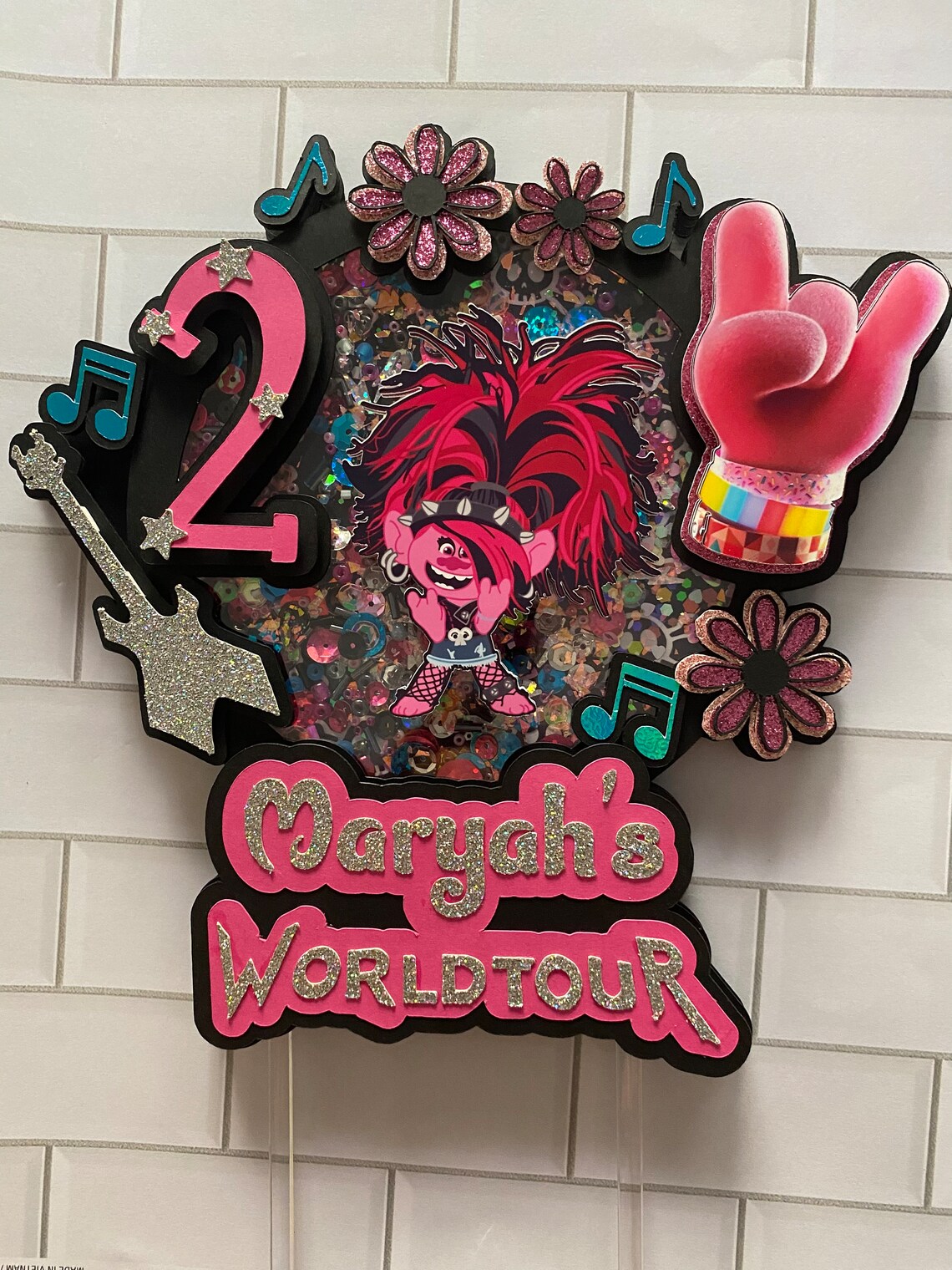 World Tour Cake Topper/ Poppy Cake Topper - Etsy