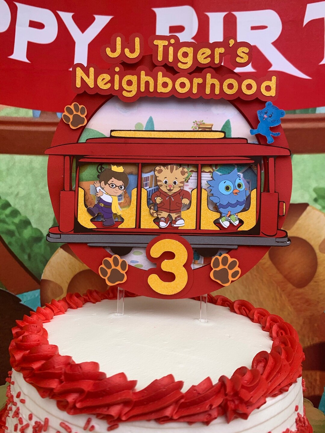 Daniels Neighborhood Cake Topper - Etsy