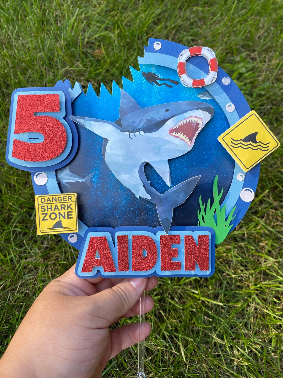 Shark Cake Topper - Etsy