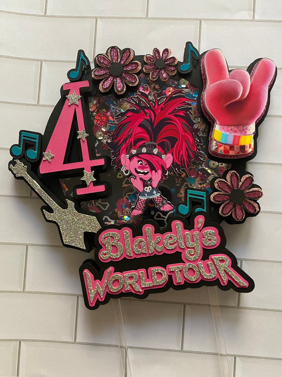 World Tour Cake Topper/ Poppy Cake Topper - Etsy Singapore