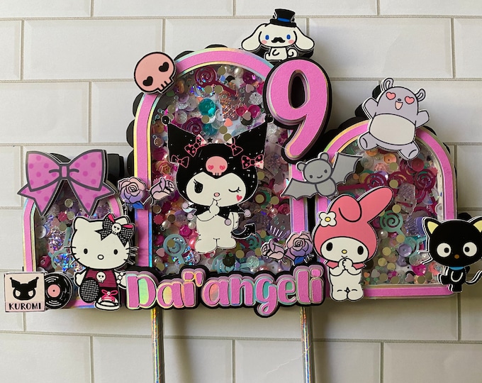 Kawaii Cake Topper// Kuromi Cake Topper// Personalized Cake Topper - Etsy