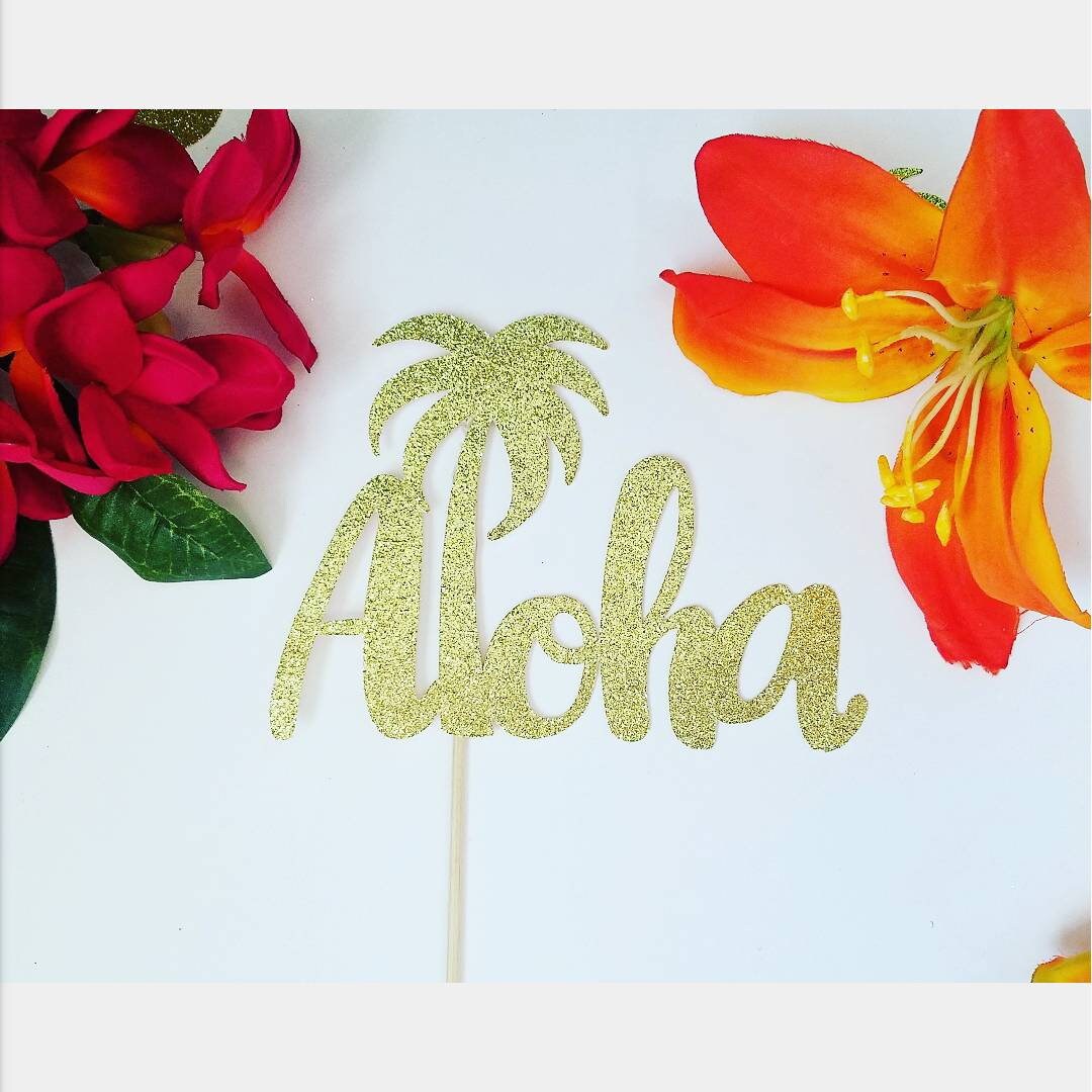 Aloha Cake Topper,bridal Shower Cake Topper,engagement Party Decor ...