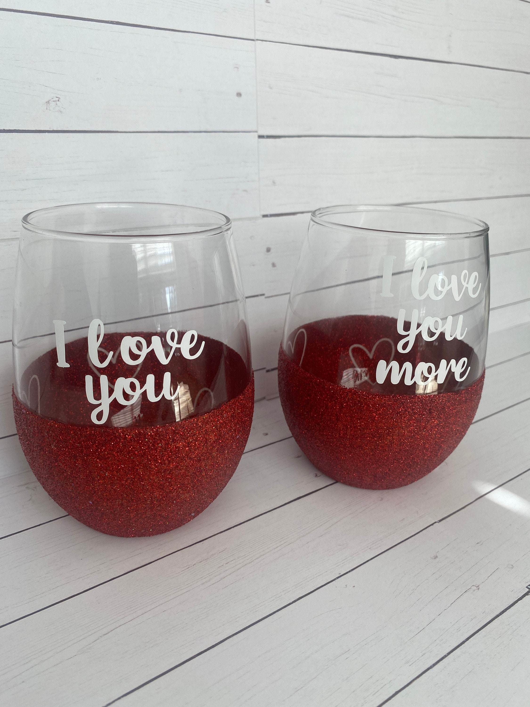 Glitter Peek a Boo Wine Glasses 20.5 Oz Stemless Glitter - Etsy