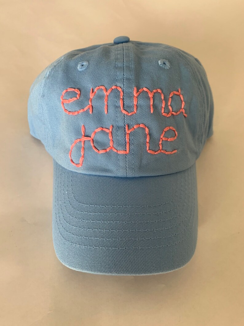 Custom Front & Back Hand Embroidered Baseball Hat - Etsy