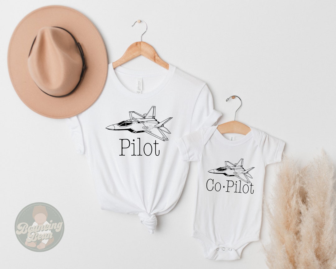 Pilot and Co-pilot Matching Set Mommy and Me Matching Shirts - Etsy
