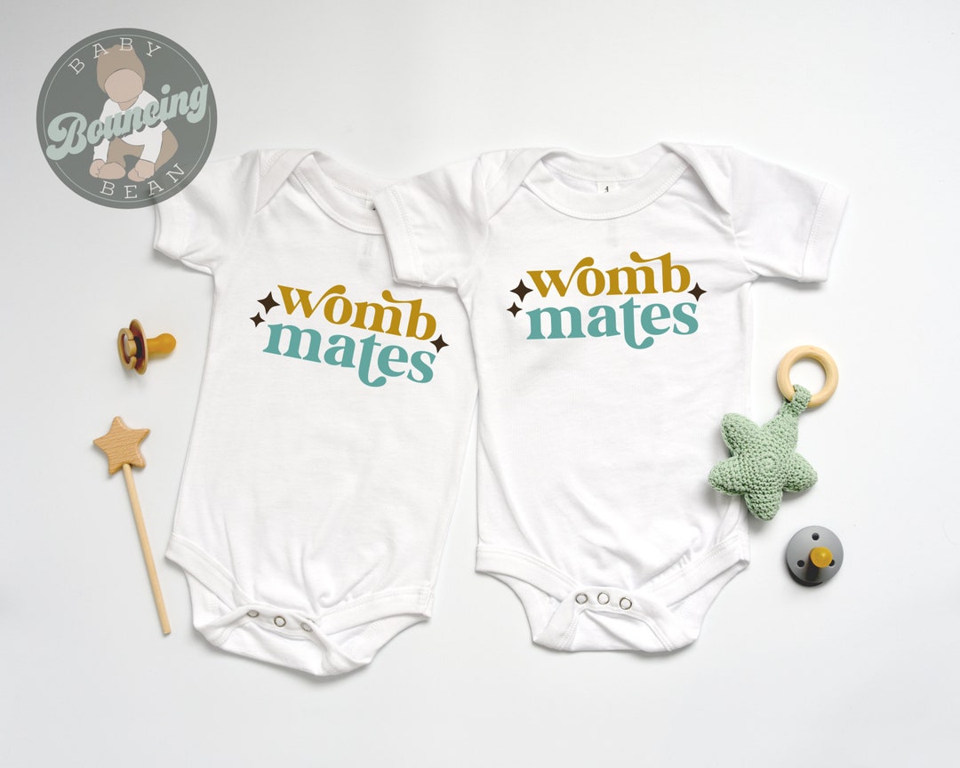 Womb Mates Twin Onesie® Set Twin Onesie® Funny Onesie® - Etsy
