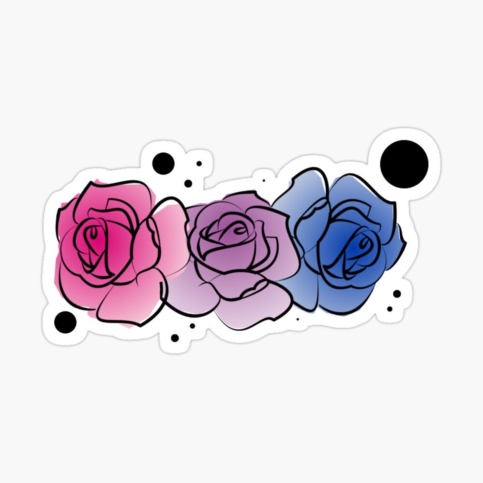 Bisexual Pride Sticker Bi Pride Sticker Pride Stickers | Etsy