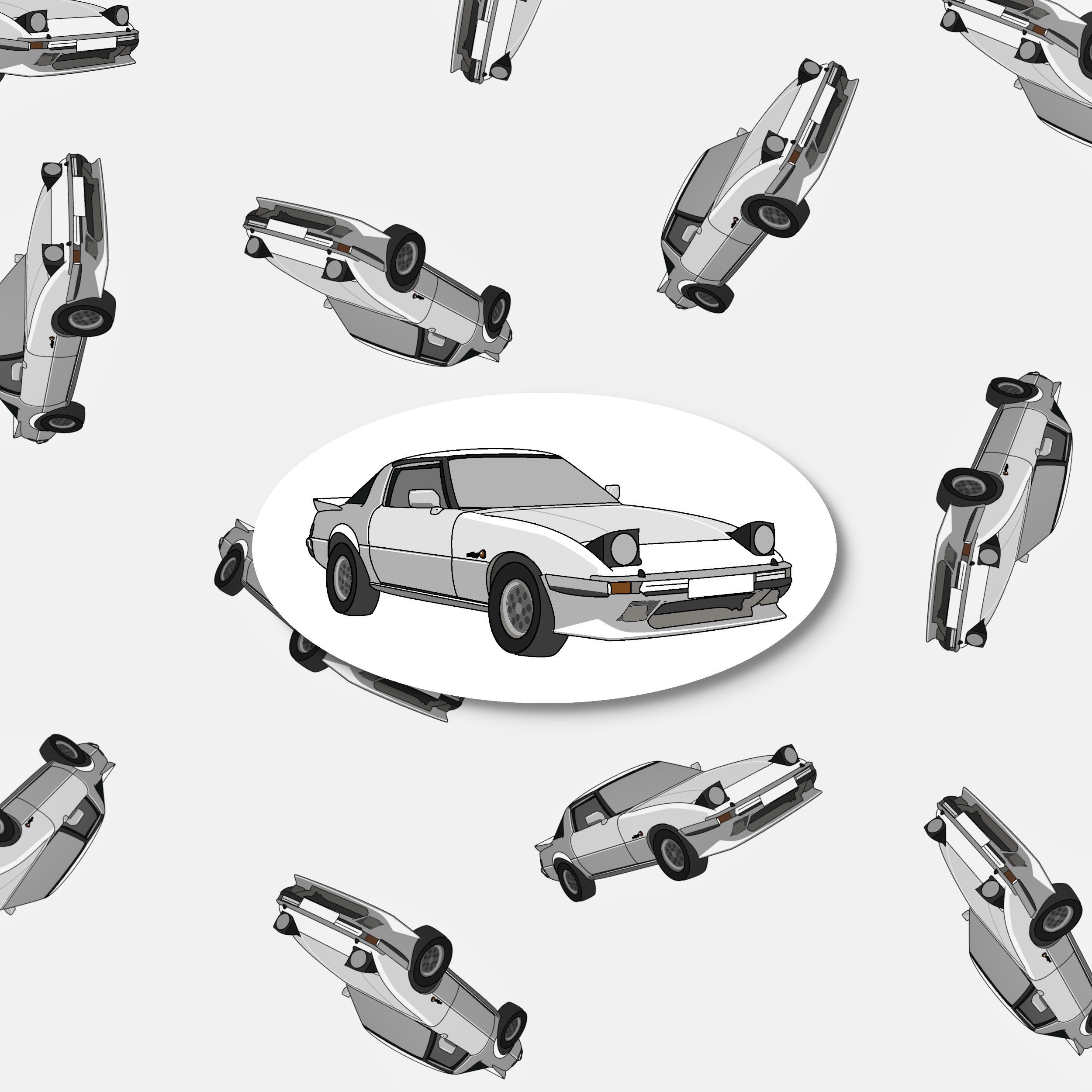 Mazda RX7 Car Vinyl Decal Stickers Gift for Mazda RX7 Owner | Etsy