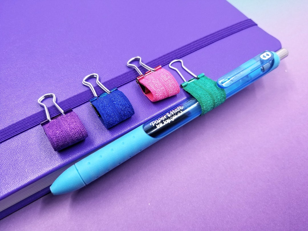 Pen Loop Planner Clip With Binder Clip and Elastic - Etsy